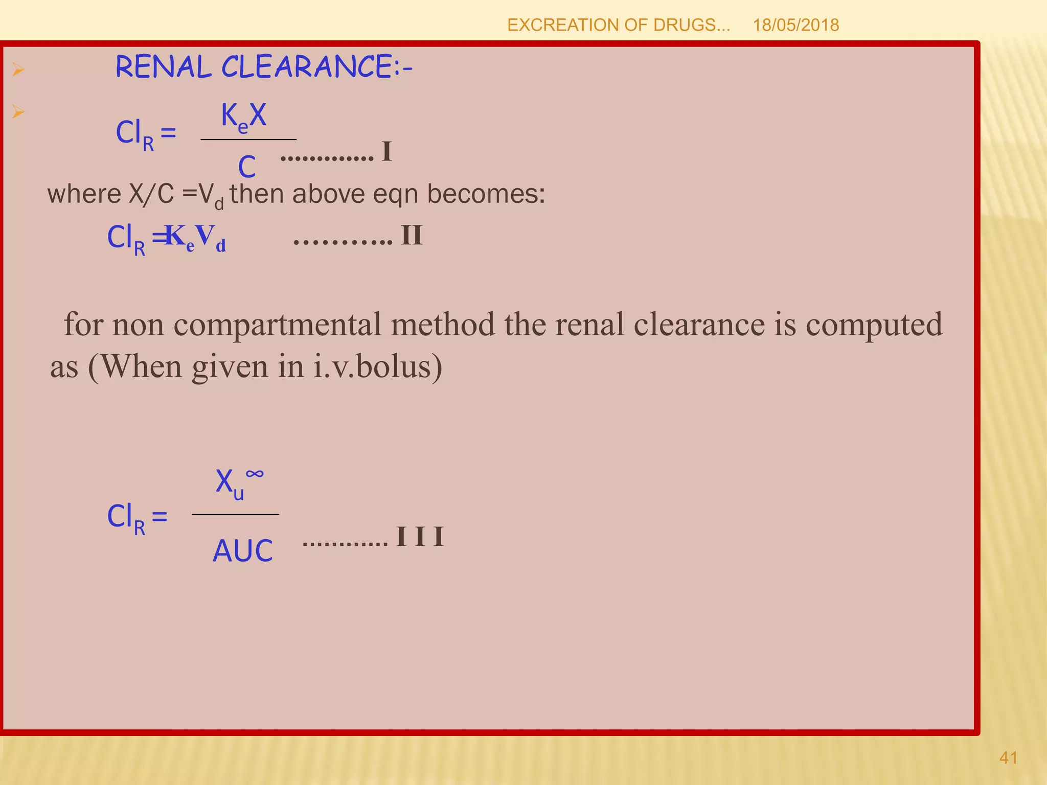 Excretion of drug | PDF
