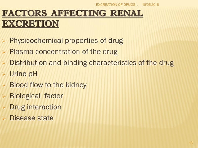 Excretion of drug | PDF