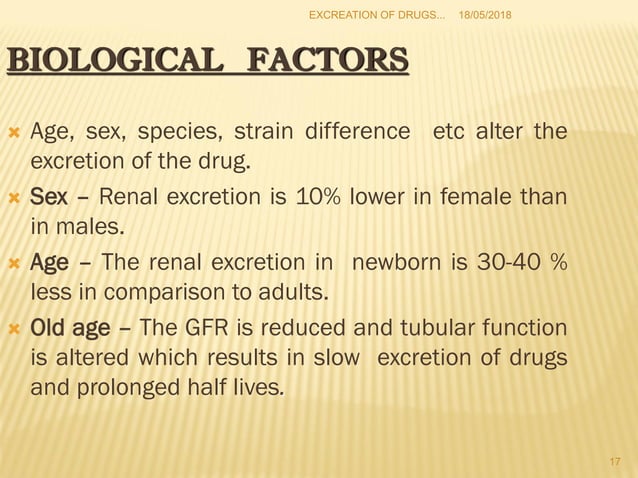 Excretion of drug | PDF