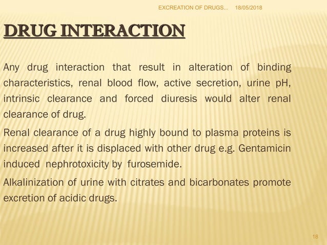 Excretion of drug | PDF
