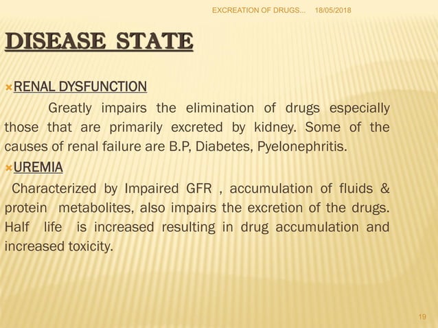Excretion of drug | PDF