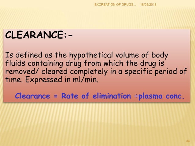 Excretion of drug | PDF