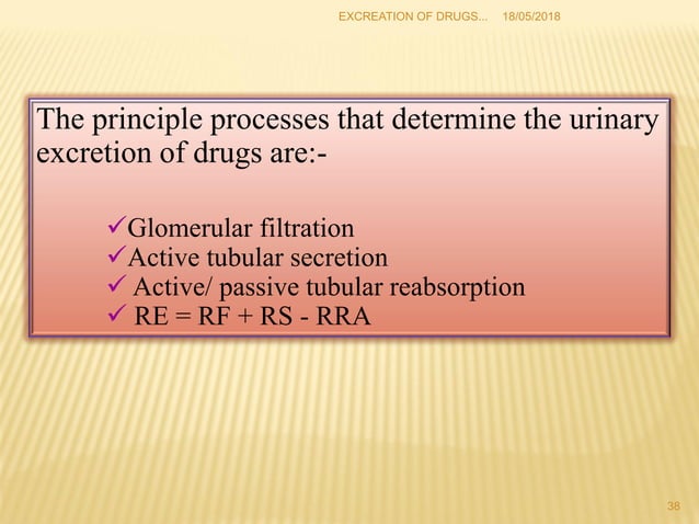 Excretion of drug | PDF