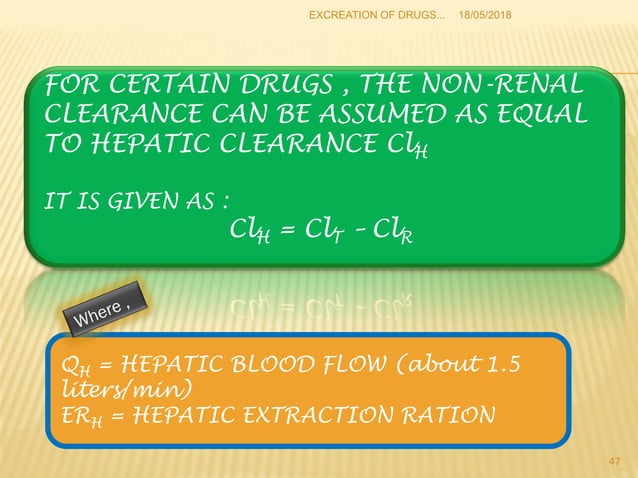 Excretion of drug | PDF