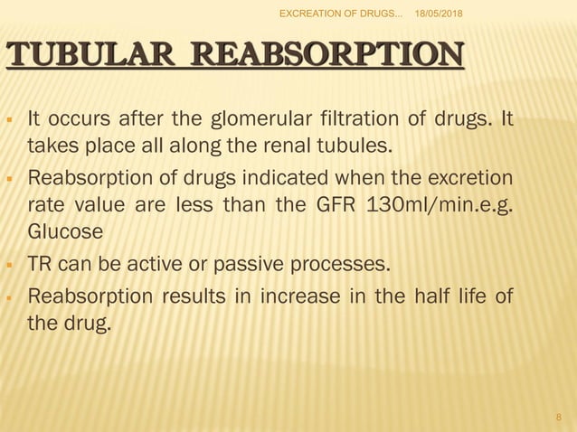 Excretion of drug | PDF