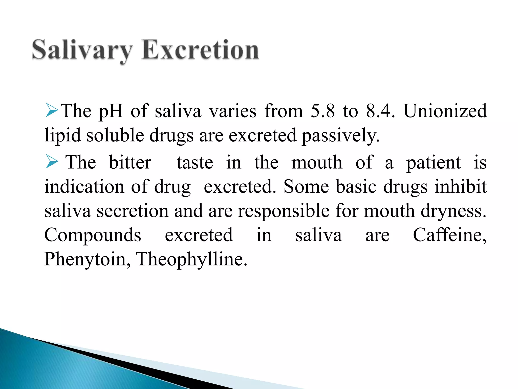 Pharmacokinetics: Excretion of drugs | PPTX