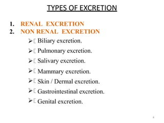 Excretion of drugs | PPT