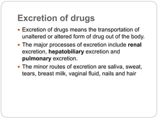EXCRETION OF DRUGS.pptx