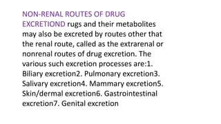 Excretion of drugs most important notes easy | PDF