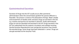 Excretion of drugs most important notes easy | PPT