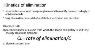Excretion of drugs and kinetics of elimination | PPT