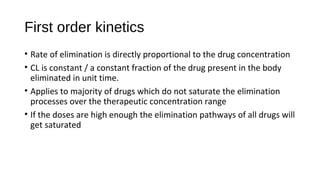 Excretion of drugs and kinetics of elimination | PPT