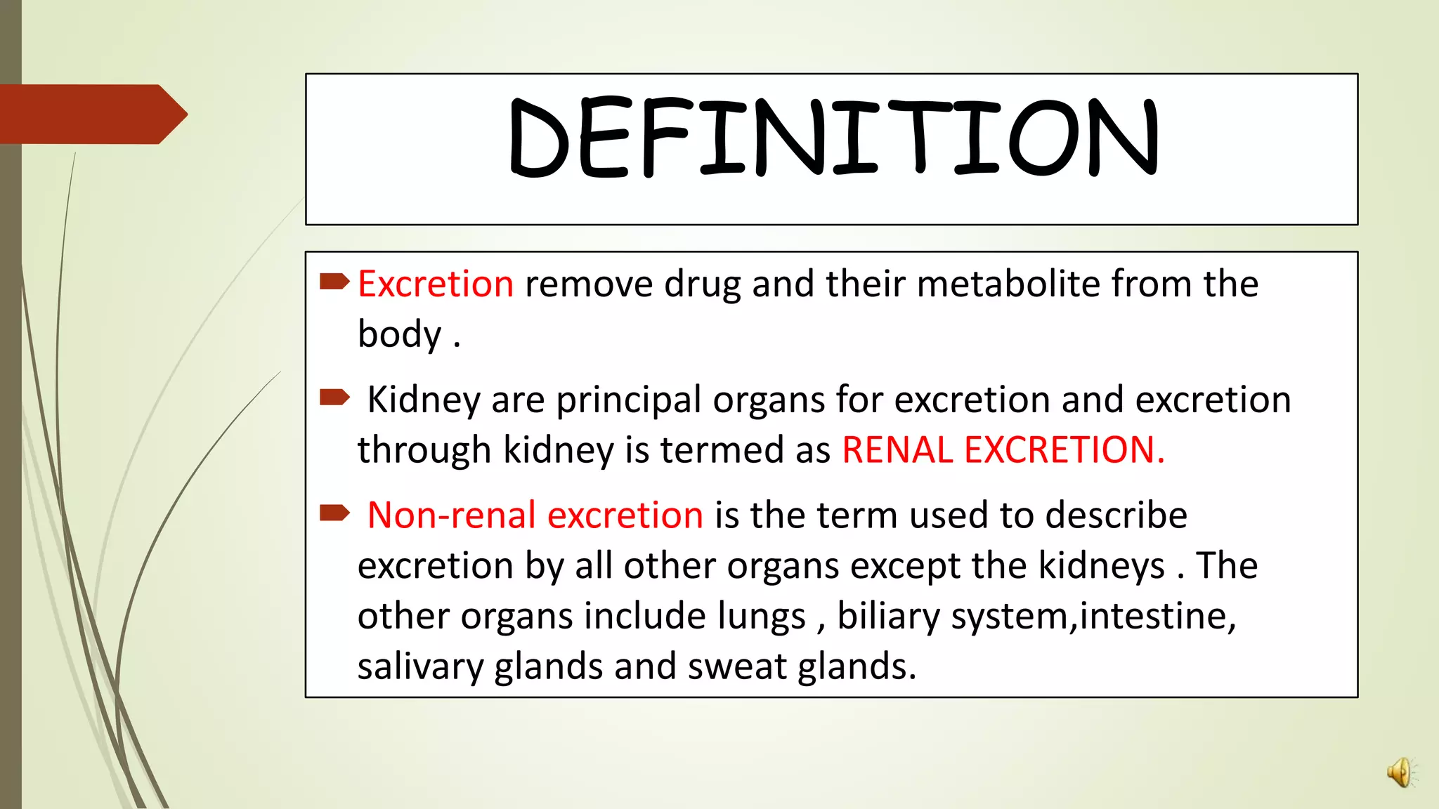 Excretion of drugs in humans | PPT | Free Download