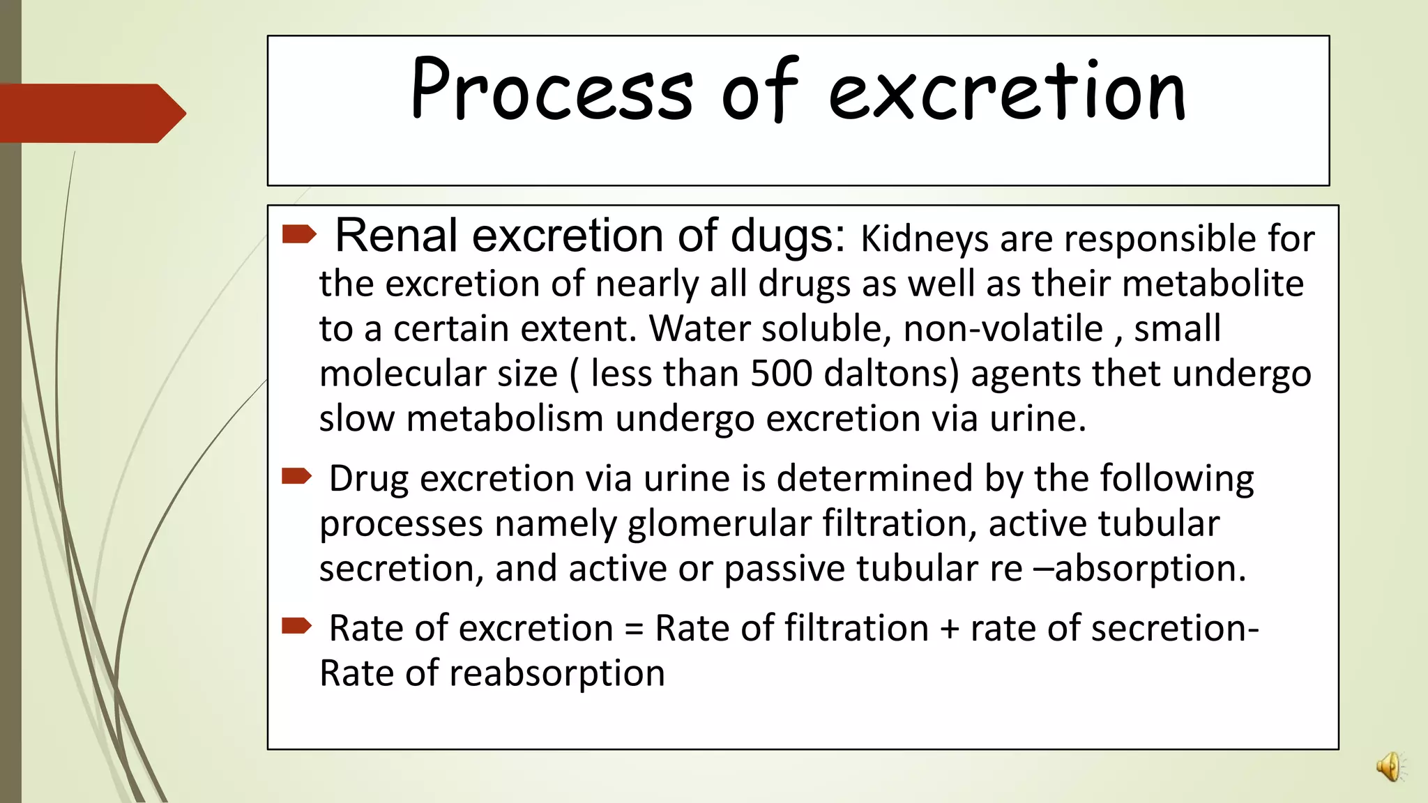 Excretion of drugs in humans | PPT