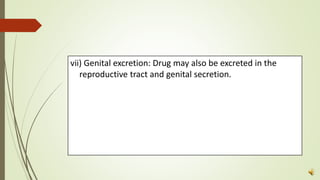 Excretion of drugs in humans | PPT