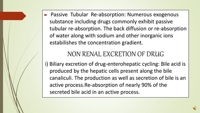 Excretion of drugs in humans | PPT