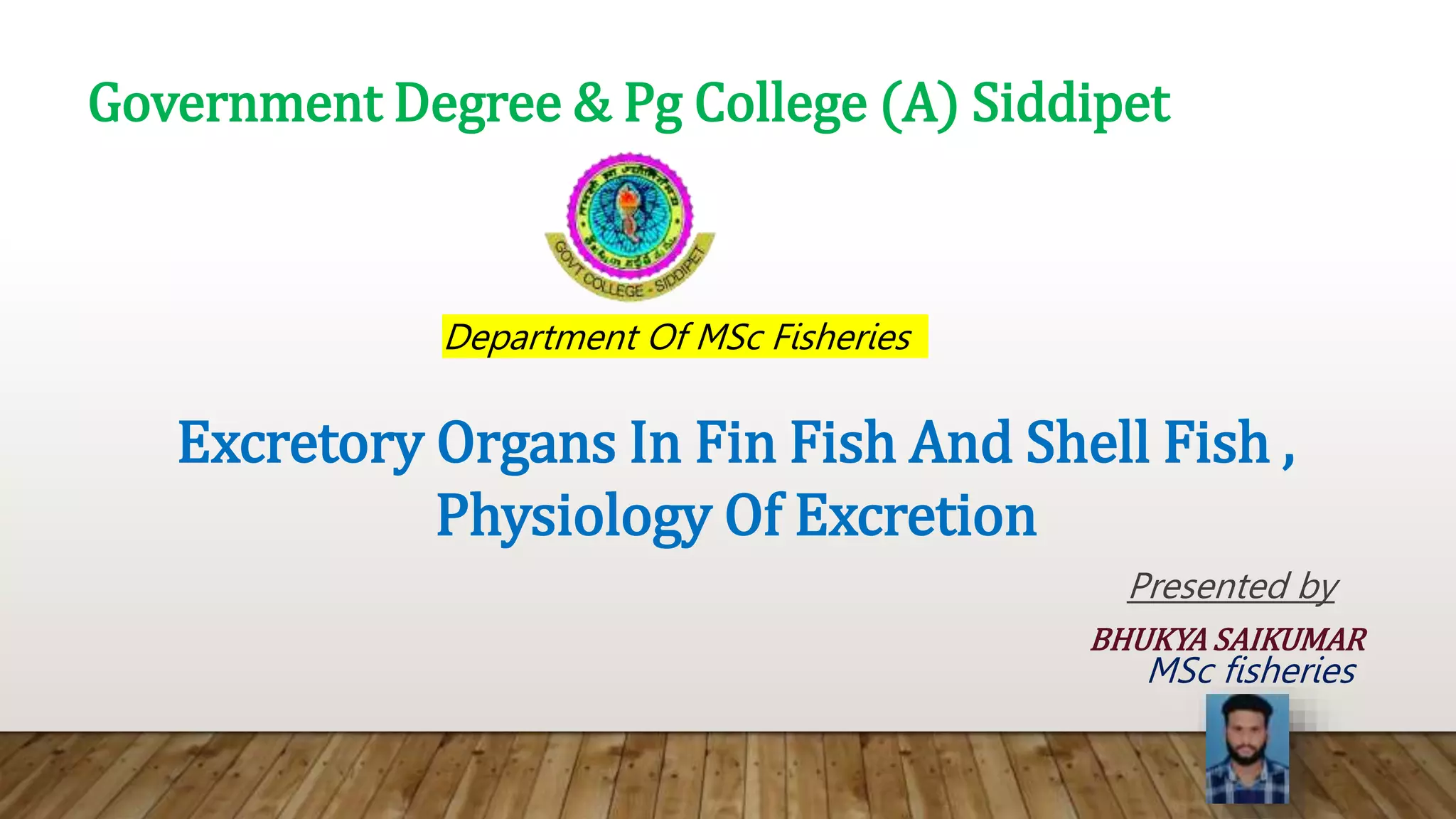 Excretory Organs In FinFish And ShellFish,Physiology of Excretion[1].pptx