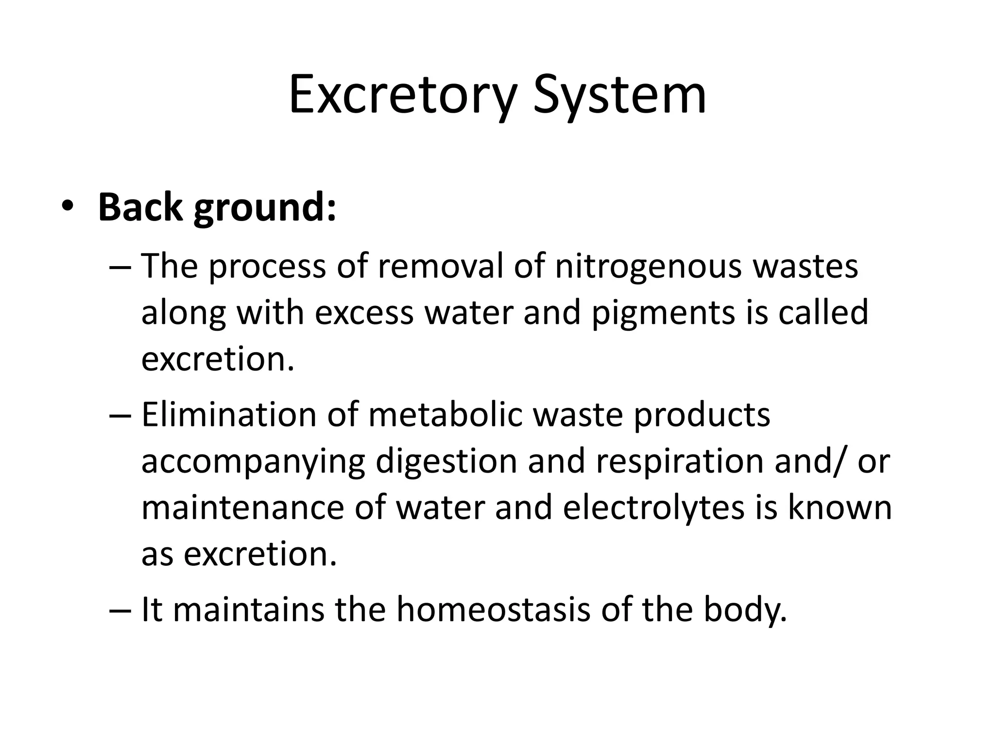 Excretory system | PPTX