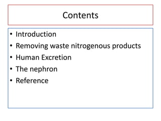 Excretion & Human Waste | PPTX