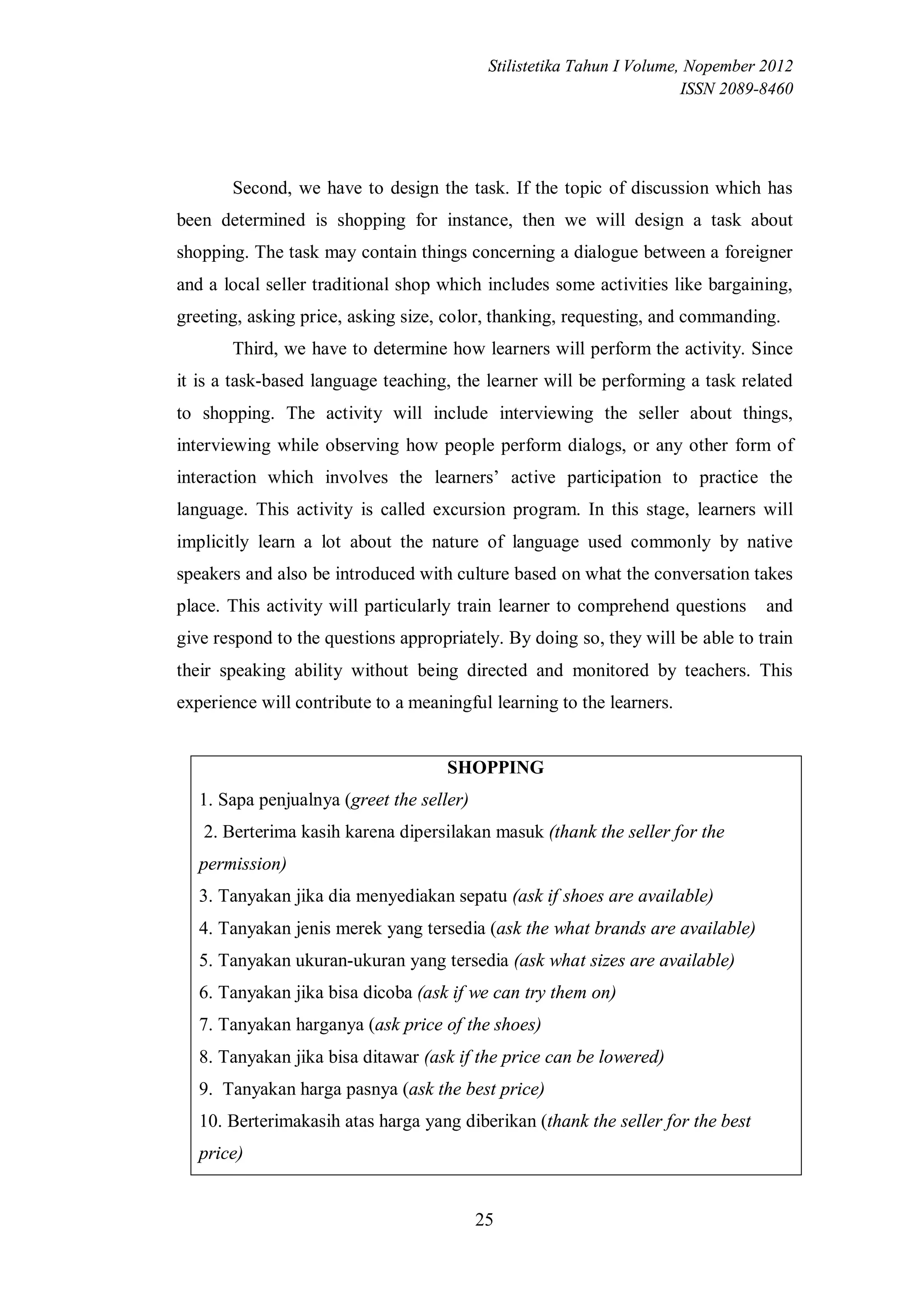 Excursion program the implicit and culture based learning it triggers | PDF