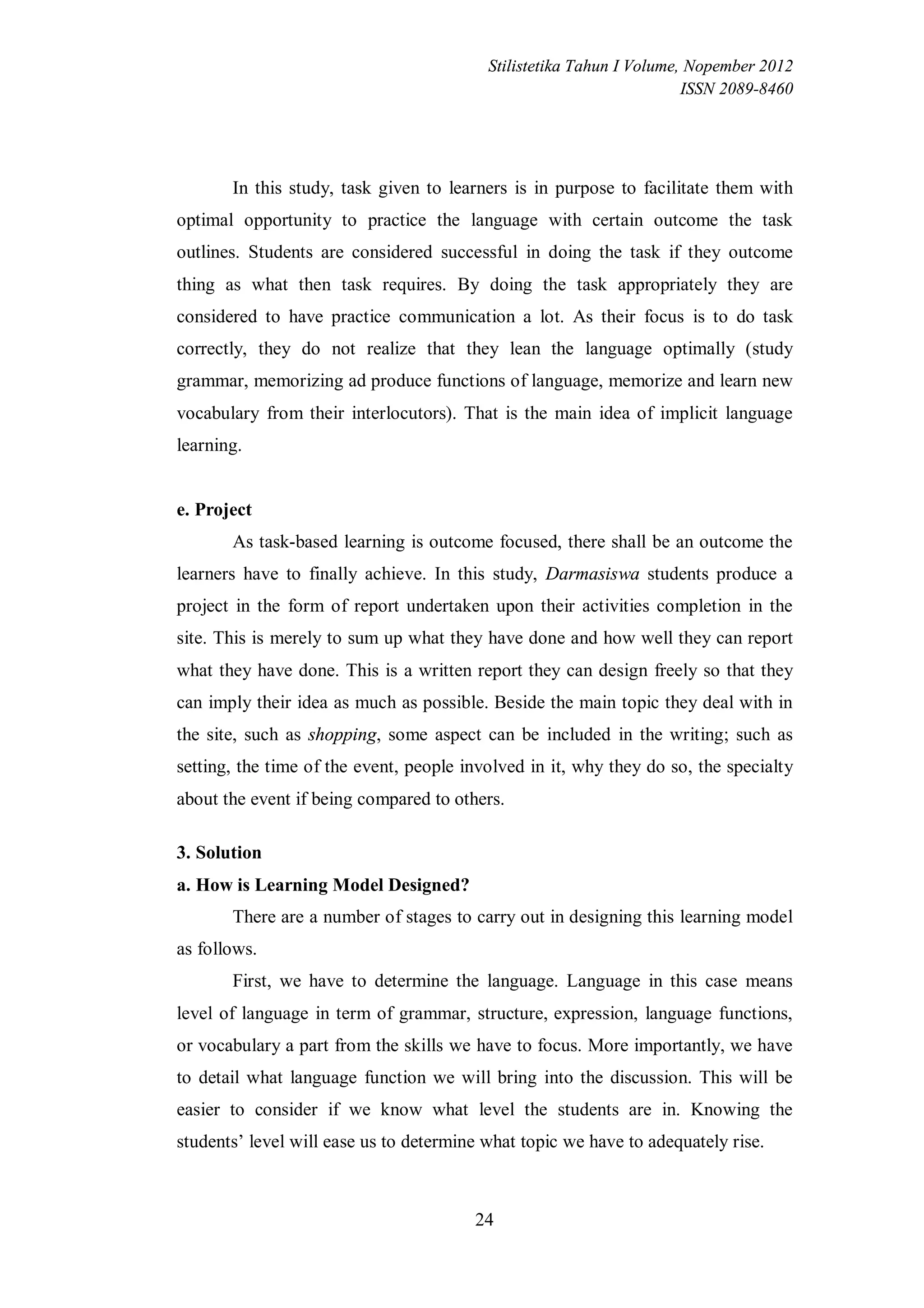 Excursion program the implicit and culture based learning it triggers | PDF