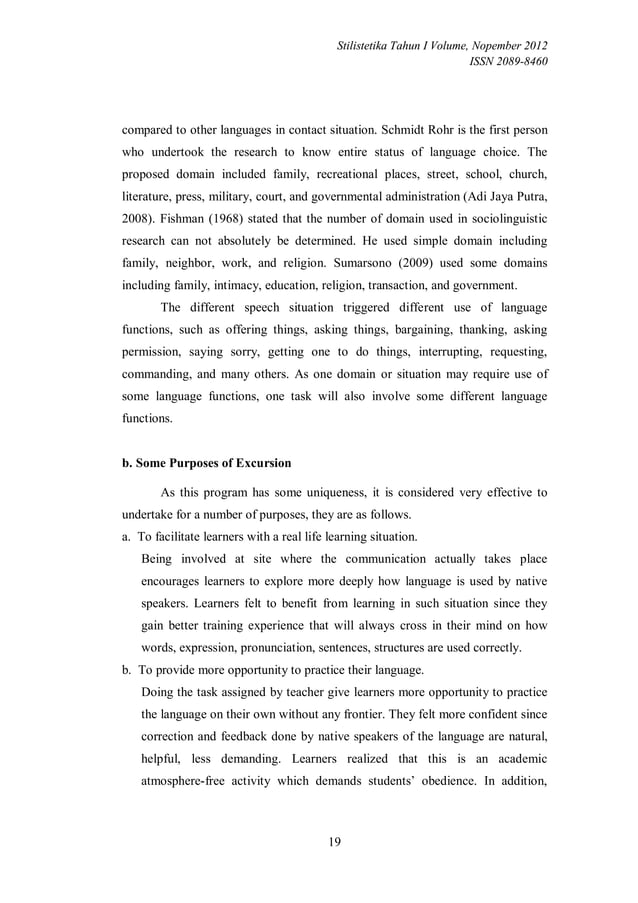 Excursion program the implicit and culture based learning it triggers | PDF