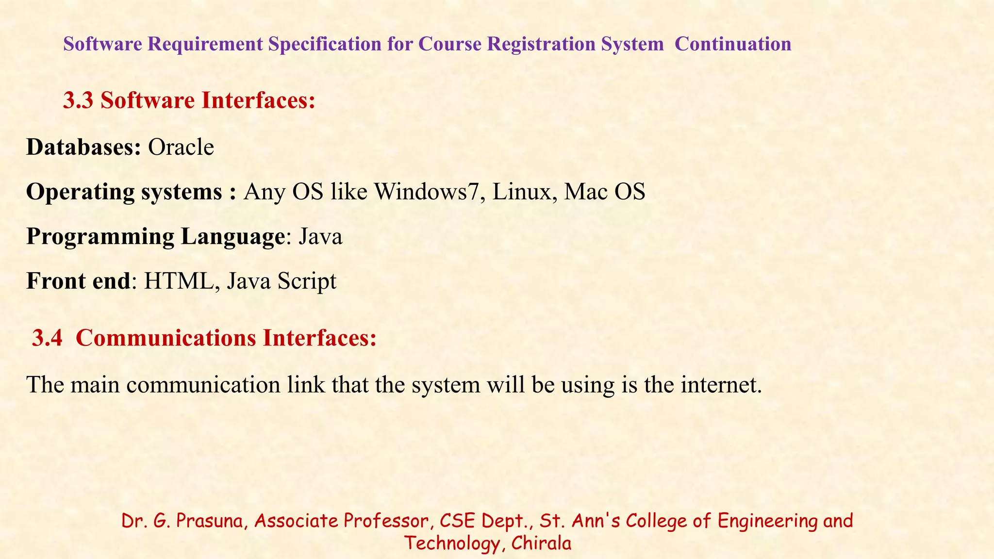 Course Registration System-Problem Statement, SRS,ERD, DFD, Structured ...