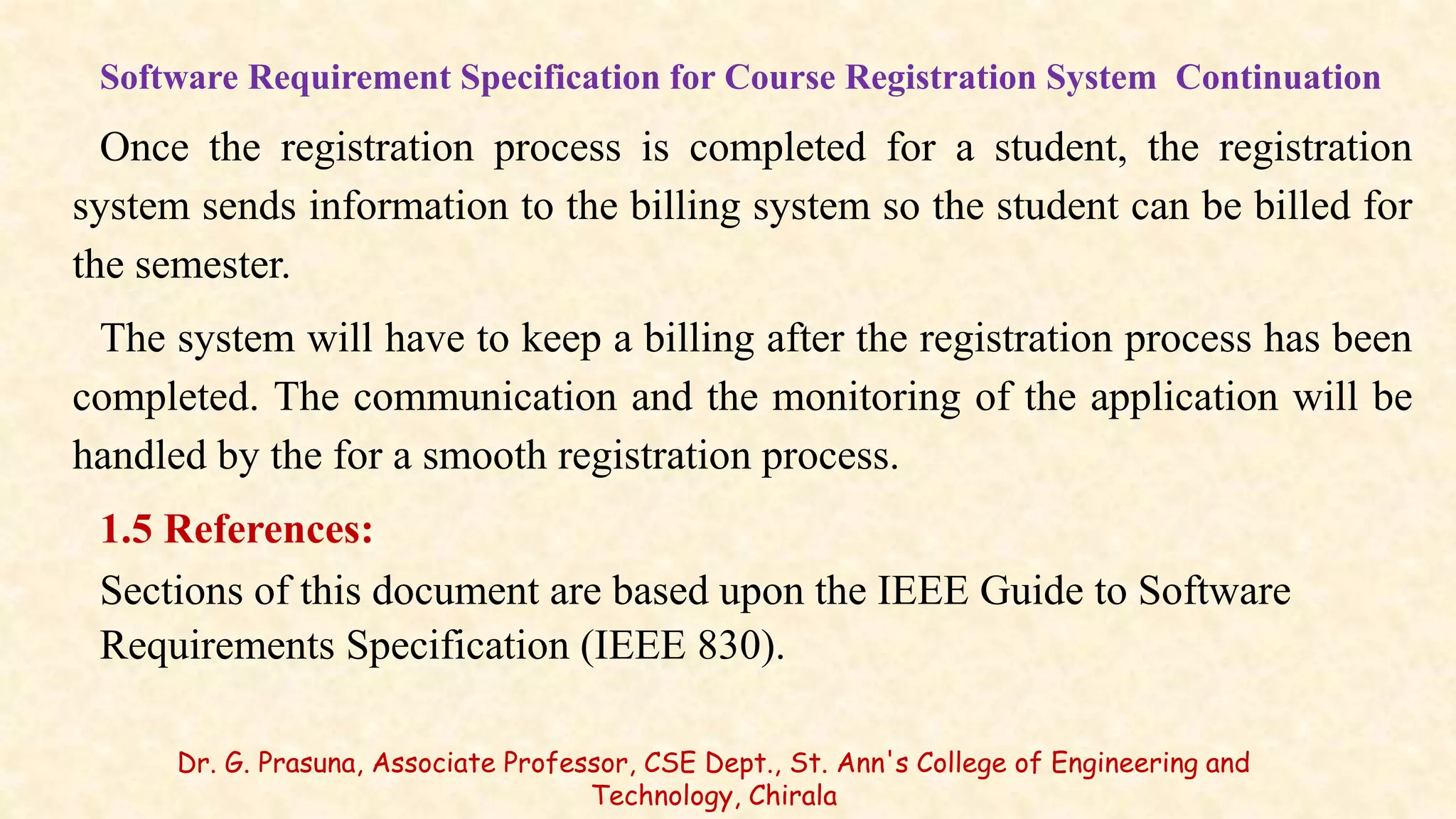 Course Registration System-Problem Statement, SRS,ERD, DFD, Structured ...