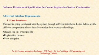 Course Registration System-Problem Statement, SRS,ERD, DFD, Structured Chart | PPSX