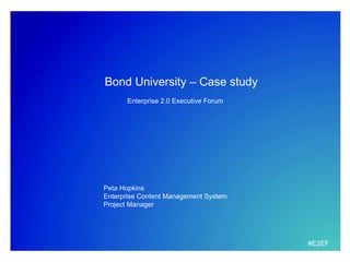 Bond Case Study | PPT
