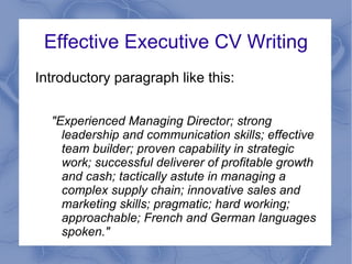 Exec CV | ODP
