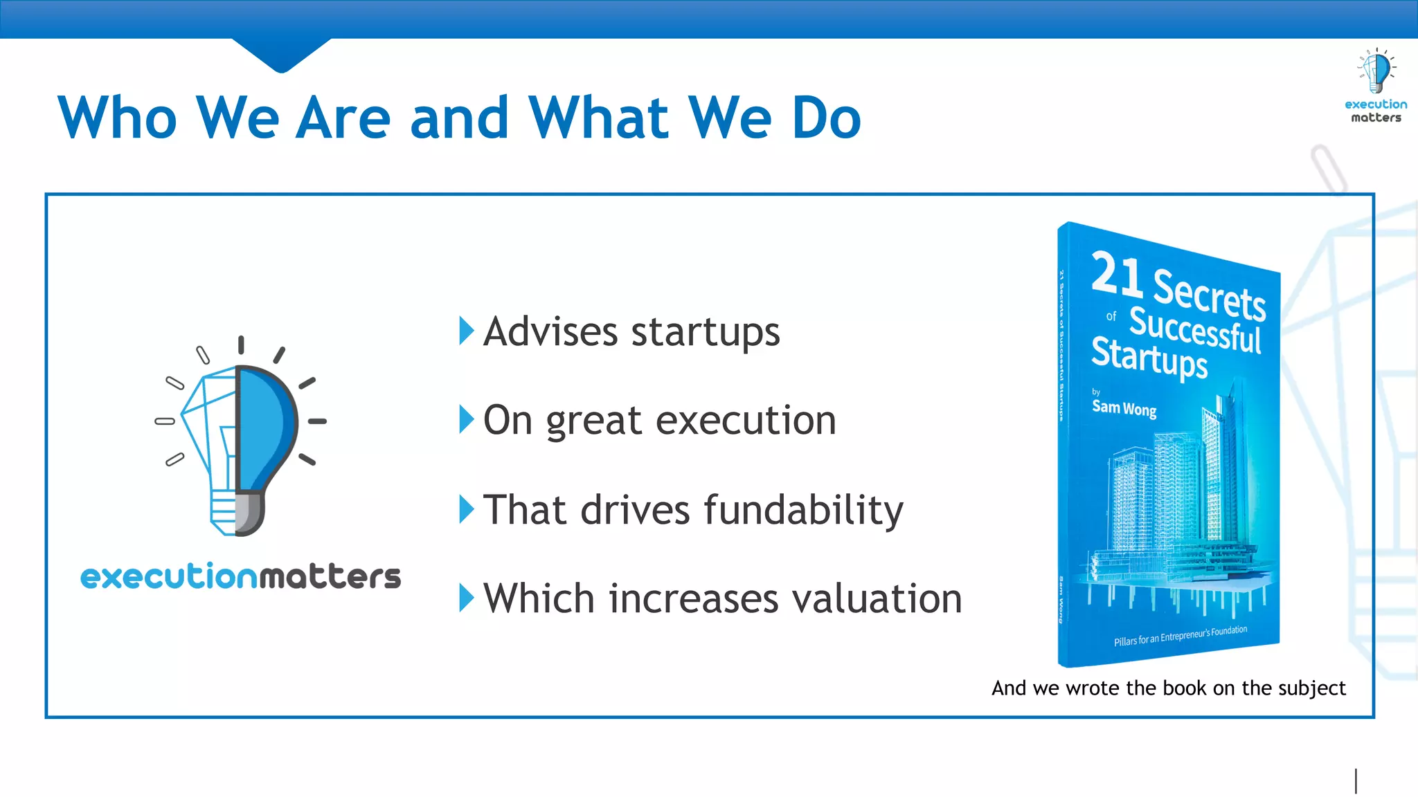 Execution Matters Startup Advisors | PDF