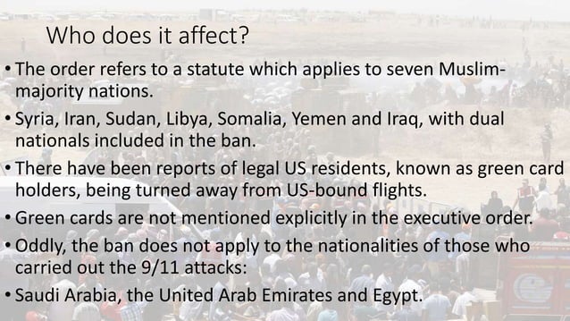 Muslim Ban Explained | PPTX | Political Issues & policy | Politics