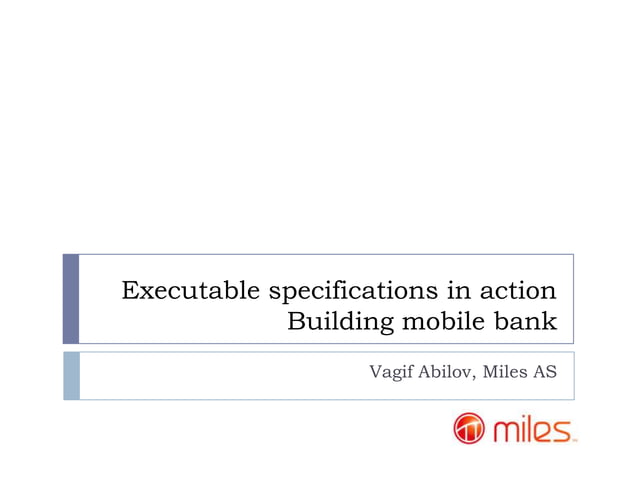 Executable Specifications in Action | PPT