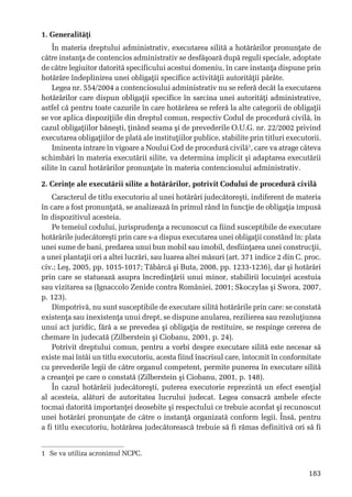 Executarea silita in contencios administrativ, dupa intrarea in vigoare a ncpc | PDF