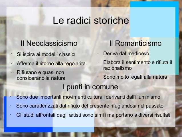 Romanticismo e Neoclassicismo