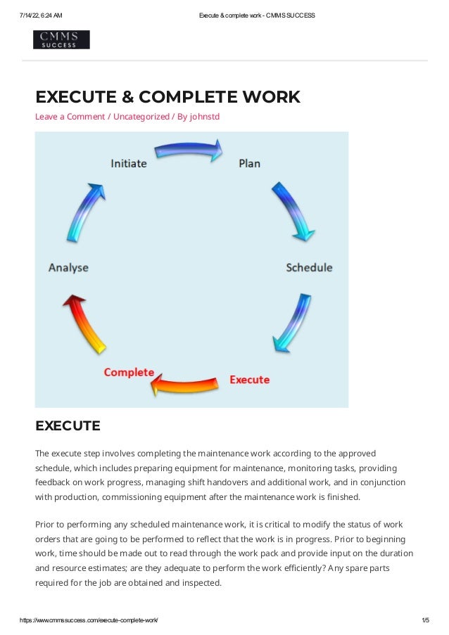 Execute & complete work - CMMS SUCCESS.pdf