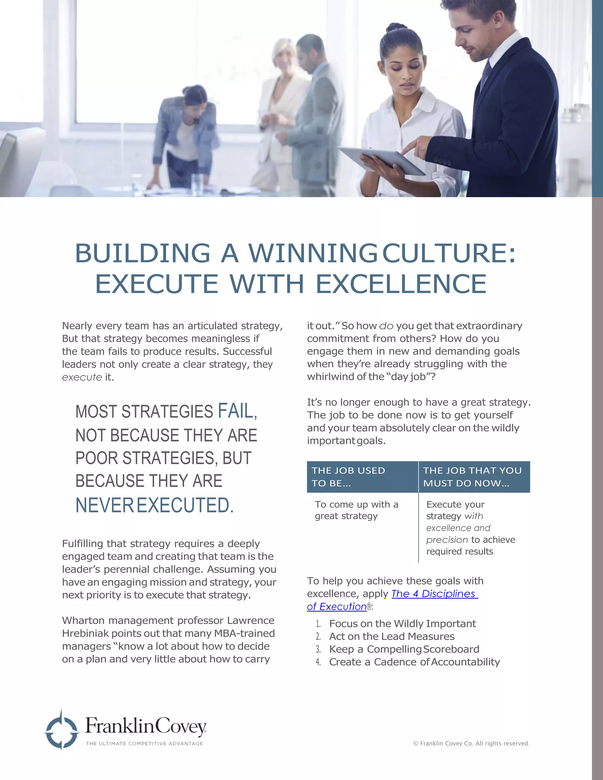 Execute with excellence | PDF