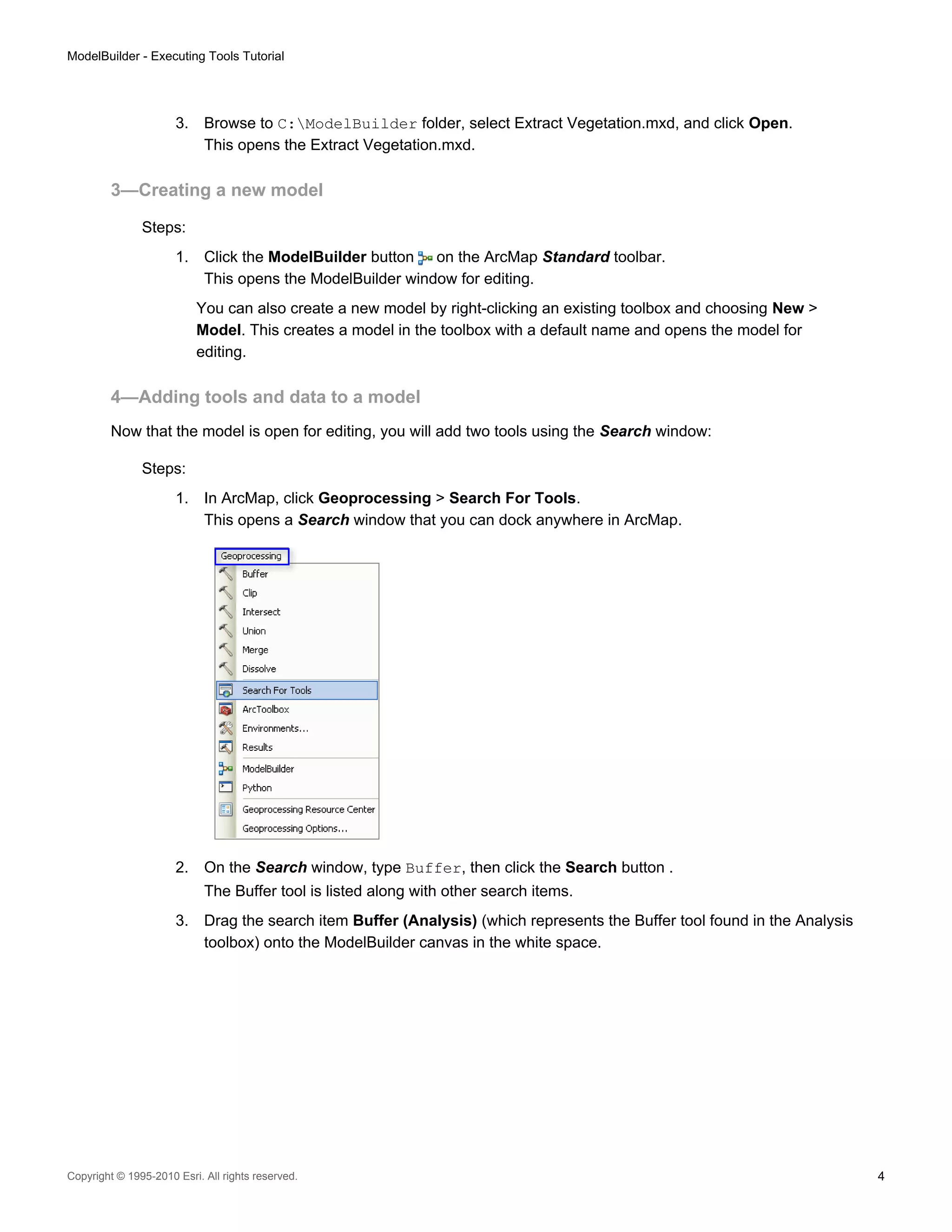 Executing tools-in-modelbuilder-tutorial | PDF