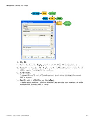 Executing tools-in-modelbuilder-tutorial | PDF