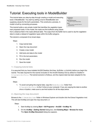 Executing tools-in-modelbuilder-tutorial | PDF