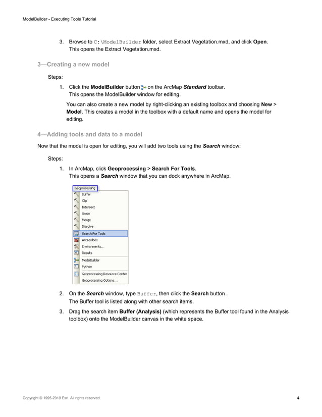 Executing tools-in-modelbuilder-tutorial | PDF