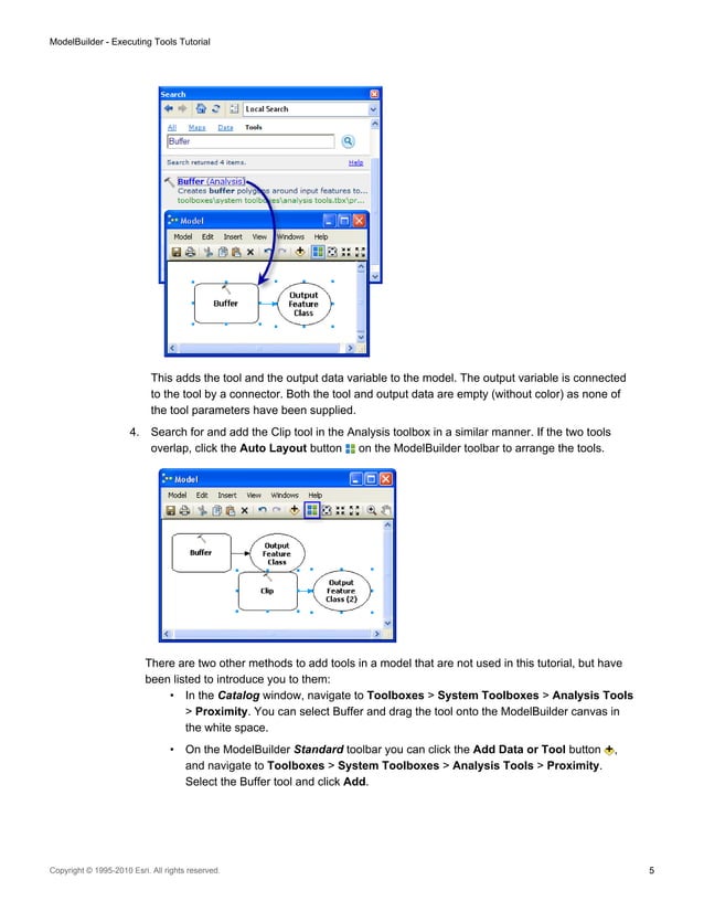 Executing tools-in-modelbuilder-tutorial | PDF