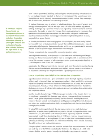 Executing effective m&a, part 1 – pre deal phase | PDF