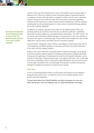 Executing effective m&a, part 1 – pre deal phase | PDF