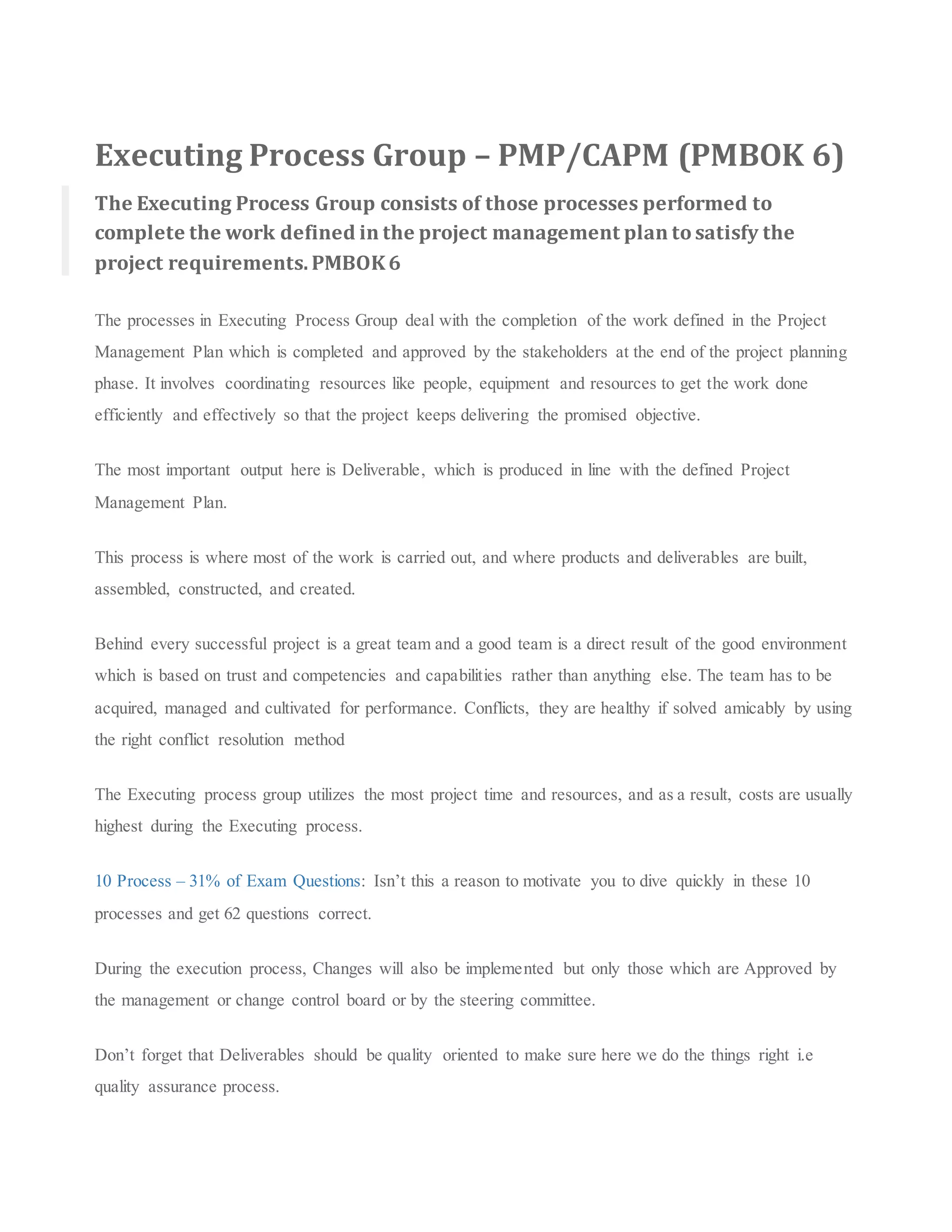 Executing process group | DOCX