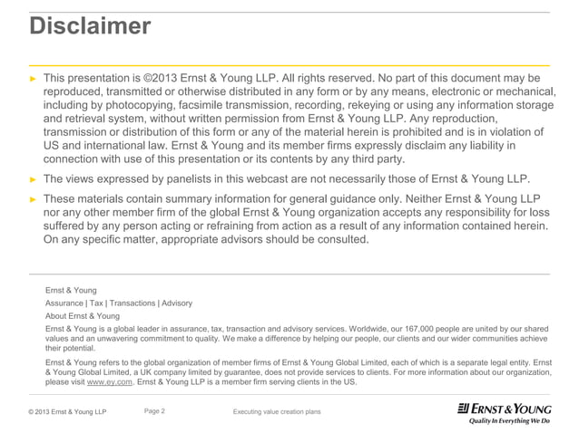 Executing Value Creation Plans To Maximize Returns Ppt