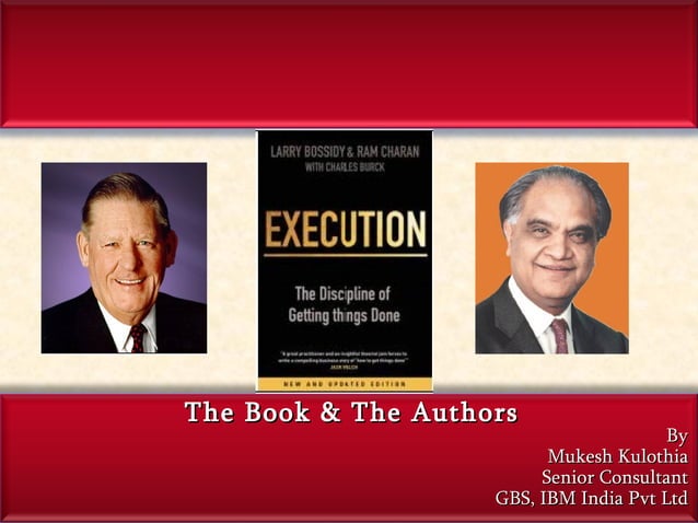 Execution - The Discipline of Getting Things Done | PPT | Business ...