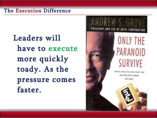 Execution - The Discipline of Getting Things Done | PPT