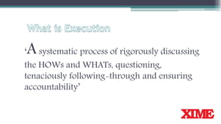 Execution - The Discipline of getting things done | PPTX